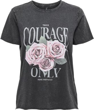 Only Damen Onllucy Life Reg S/S Top JRS Noos, Black, XS