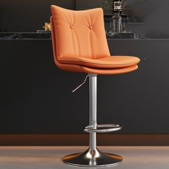 Generic GIZNXBA Barhocker Leder Drehbare Barstuhl In Thekenh&ouml;he Mit R&uuml;ckenlehne Drehbarer Fr&uuml;hst&uuml;ckshocker Tresenhocker K&uuml;che Mit Metallfu&szlig; Barhocker F&uuml;r Essz