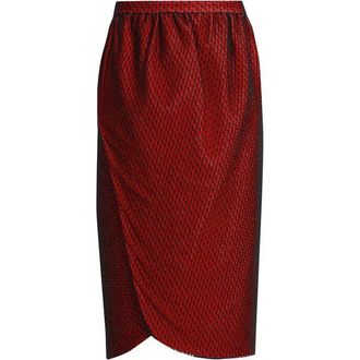Emilio de la Morena Emilio De La Morena Salma wrap-front knee-length skirt Size S