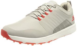 Skechers Homme Elite 4 Victory Spikeless Golf Shoe Sneaker Chaussure, Grey Red, 42.5 EU