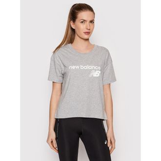 New Balance T-Shirt Stacked WT03805 Grau Relaxed Fit