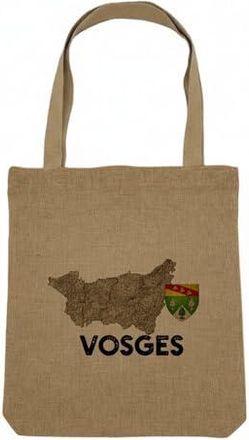 Fabulous Sac Shopping Tote Bag Aspect Lin - Vosges 88 D&eacute;partement Epinal Carte Ancienne Rare - Sac de Courses Toile Epaisse 360g Beige Naturel Cabas Port&eacute; Epau