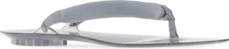 Alaia Womens Silver Fabric Thong Slippers Argent2 Scarpe Con Tacco Flat Shoes