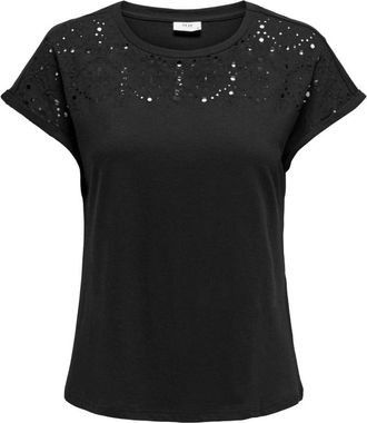 Jacqueline de Yong Viva Life Kurzarm T-Shirt - - Tops - Damen - Schwarzk - XS