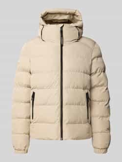 Superdry Steppjacke mit Label-Stitching und Kapuze