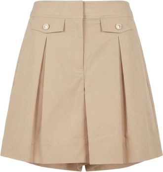 Twinset Femme, Shorts, Beige, Taille: 38 FR Pleat Pocket Shorts