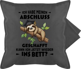 Shirtracer Kissenbezug - Kissen - Ich habe meinen Abschluss geschafft Faultier Geschenk Schule Geschenk Schüler I Abschlussgeschenk Schule 10. Klasse - 50 x 50 c