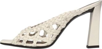 Giuseppe Zanotti Femme, Chaussures, Beige, Taille: 37 EU Mules Panier en cuir