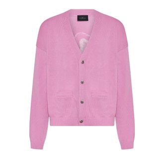 John Richmond Strickjacke mit Knopfverschluss und Vordertaschen - - Knitwear - Herren - Rosa - 2XL