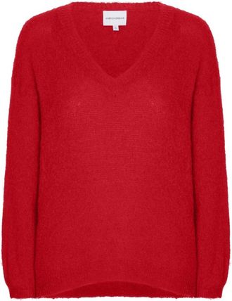 Americandreams Americandreams, Femme, Pulls, Rouge, Taille: 40 FR Silja V Neck Knit