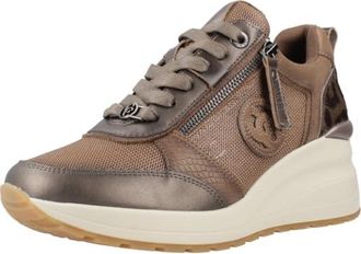Carmela Sneakers Femme Bronze - Chaussures Confortables et polyvalentes - Mode d&eacute;contract&eacute;e - Mod&egrave;le 16252103 (Taille37)