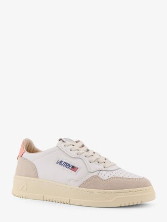 Autry Womens Leather Sneakers With Side Logo White Trainers