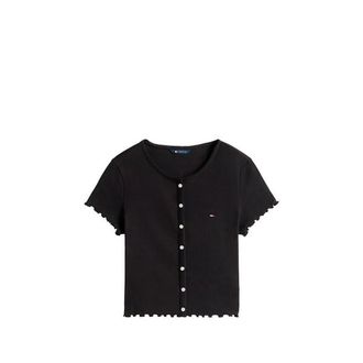 Tommy Hilfiger T-shirt c&ocirc;tel&eacute; en coton m&eacute;lang&eacute;
