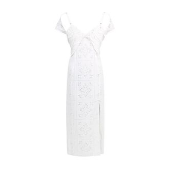 Jacquemus Sweetheart Lace Midi Dress - - Dresses - Damen - Wei&szlig; - 2XS