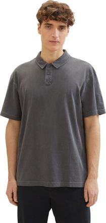 Tom Tailor Tom Tailor Denim Herren Relaxed Fit Poloshirt mit Struktur, 29999 - Black, M