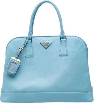 Prada Sac &agrave; main Saffiano Pre-owned - Femme - Pre-owned - Bleu - Taille: ONE Size
