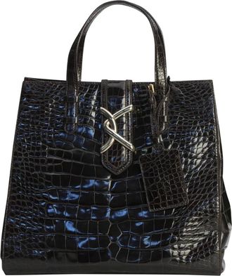 Kiton Femme, Sacs, Noir, Taille: ONE Size Exotic Leather Tote