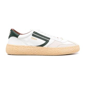 Puraai Herren-Ledersneaker mit dekorativen N&auml;hten - - Shoes - Herren - Wei&szlig; - 45 EU