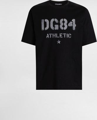 Dolce & Gabbana Cotton T-shirt With Print - Mann T-shirts Und Polos Schwarz 60