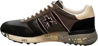 Premiata Homme, Chaussures, Brun, Taille: 44 EU Baskets nylon choco su&egrave;de bordeaux spoiler blanc Lander Premiata Homme 8657 sneakers