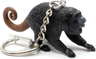 Miniblings Br&uuml;llaffe Affe Schl&uuml;sselanh&auml;nger Affen Klammerschwanzaffe Primat - Handmade Modeschmuck I Anh&auml;nger Schl&uuml;sselring Schl&uuml;sselband Keyring