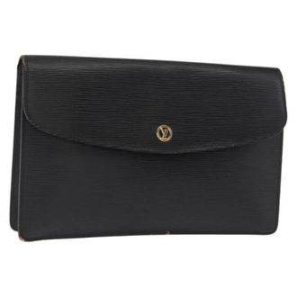 Louis Vuitton Pochette en cuir vintage Pre-owned - Femme - Pre-owned - Noir - Taille: ONE Size