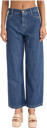 Max Mara Femme, Jeans, Bleu, Taille: 42 FR Modello 5 tasche Cropped Jeans