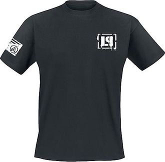 Linkin Park Flag Unisexe T-Shirt Manches Courtes Noir XXL 100% Coton Regular/Coupe Standard