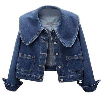Generic Blousons Femme Veste en jean courte pour poup&eacute;e r&eacute;tro haut de gamme nouvelle arriv&eacute;e d&eacute;but dautomne produit cat&eacute;gorie Women s Casual Jackets produit t