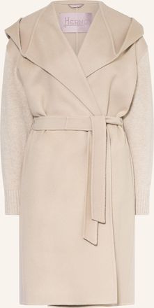 Herno Herno Wollmantel Im Materialmix beige