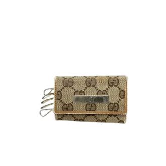 Gucci Porte-cl&eacute;s en toile Pre-owned - Femme - Pre-owned - Beige - Taille: ONE Size