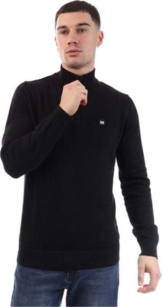 Weekend Offender Paraguay Pullover f&uuml;r Herren, mit kurzem Rei&szlig;verschluss, Jerseyware (Schwarz)