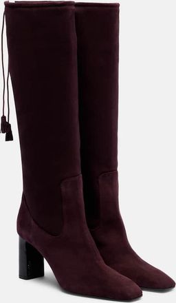Max Mara Stiefel 75 aus Veloursleder