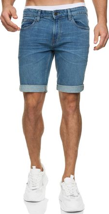 Indicode Herren INDanny Jeans Shorts mit 4 Taschen | Herrenshorts Used Look für Männer Rain Grey, XXL
