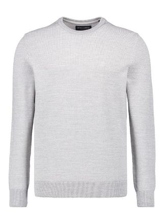 Marc O'Polo Herren Pullover grau Baumwolle unifarben