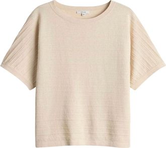 OPUS Kurzarm-Feinstrick-Pullover - - Knitwear - Damen - Beige - XL
