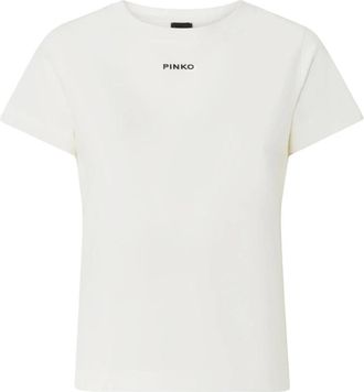 Pinko Pinko, Femme, Tops, Blanc, Taille: 42 FR Basico T-shirt