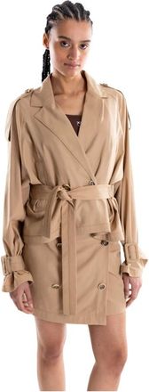 Pinko Pinko, Femme, Manteaux, Beige, Taille: 40 FR Tanya Short Trench