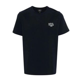 A.P.C. Logo-besticktes T-Shirt - - Tops - Herren - Blau - XL