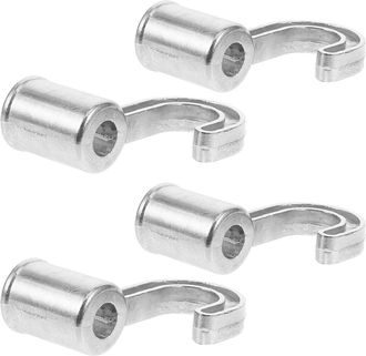 DOITOOL 4 St&uuml;ck Aluminiumlegierung Garderobenhaken ohne Bohren Robuste Kleiderstangenhalterung Praktische Aufh&auml;ngung f&uuml;r Handtuch Kleiderstangen Einfache Mont