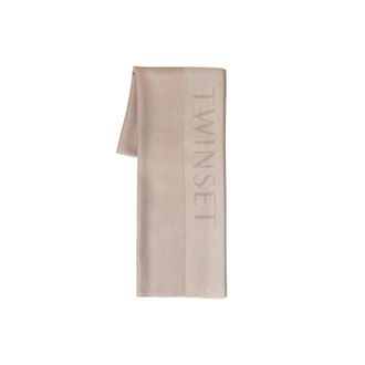Twinset Jacquard Lurex Stola - - Accessories - Damen - Beige - ONE SIZE