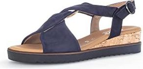 Gabor Sandales compensées pour femme, Bleu 86, 41 EU
