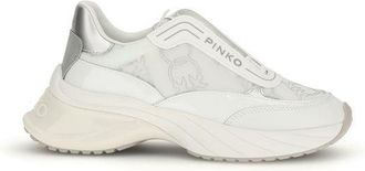 Pinko Wei&szlig;e Kalbsleder Bos Taurus Chunky Sneakers