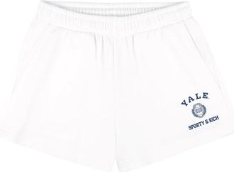 Sporty & Rich Femme, Shorts, Blanc, Taille: 42 FR Short Shorts