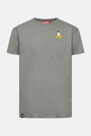 Derbe Derbe T-Shirt Schreim&ouml;we Pocket Herren Grau GOTS Organic