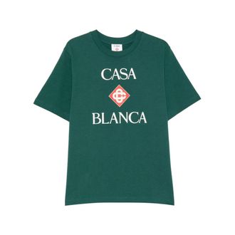 Casablanca Calog T-Shirt - - Tops - Herren - Gr&uuml;n - M