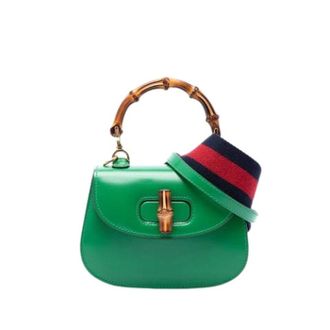 Gucci Sac mini Pre-owned &agrave; poign&eacute;e sup&eacute;rieure en bambou - Femme - Pre-owned - Vert - Taille: ONE Size