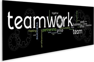 Islandburner Bild auf Leinwand Business Teamwork Banner Abstrakt Leinwandbild Wandbild Prime Bilder für Wohnzimmer etc