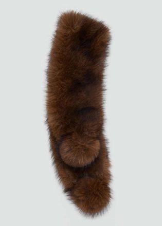 Mango &Eacute;charpe longue effet fourrure marron - Femme - Taille unique - MANGO