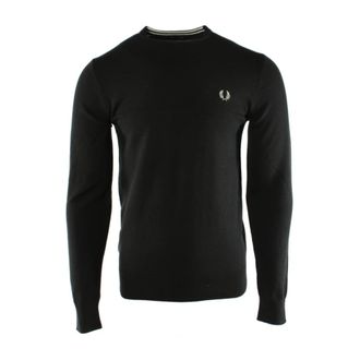 Fred Perry Woll-Baumwollpullover - - Knitwear - Herren - Gr&uuml;n - S